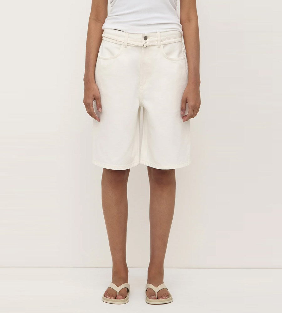 Assembly label | Loose Fit Long Denim Short | Vintage White