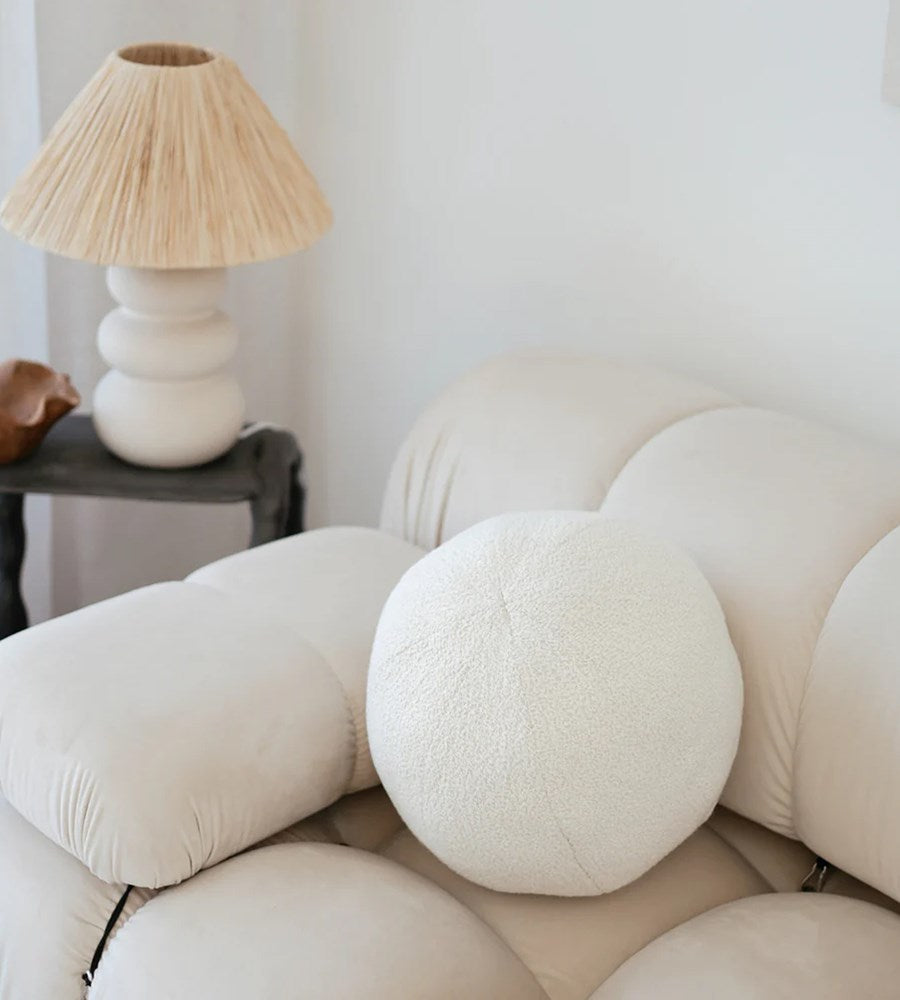 Boucle Large Round Cushion – Father Rabbit Limited