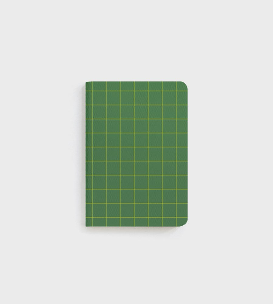 Lettuce | B7 Pocket Notebook | Green Grid – Father Rabbit Limited