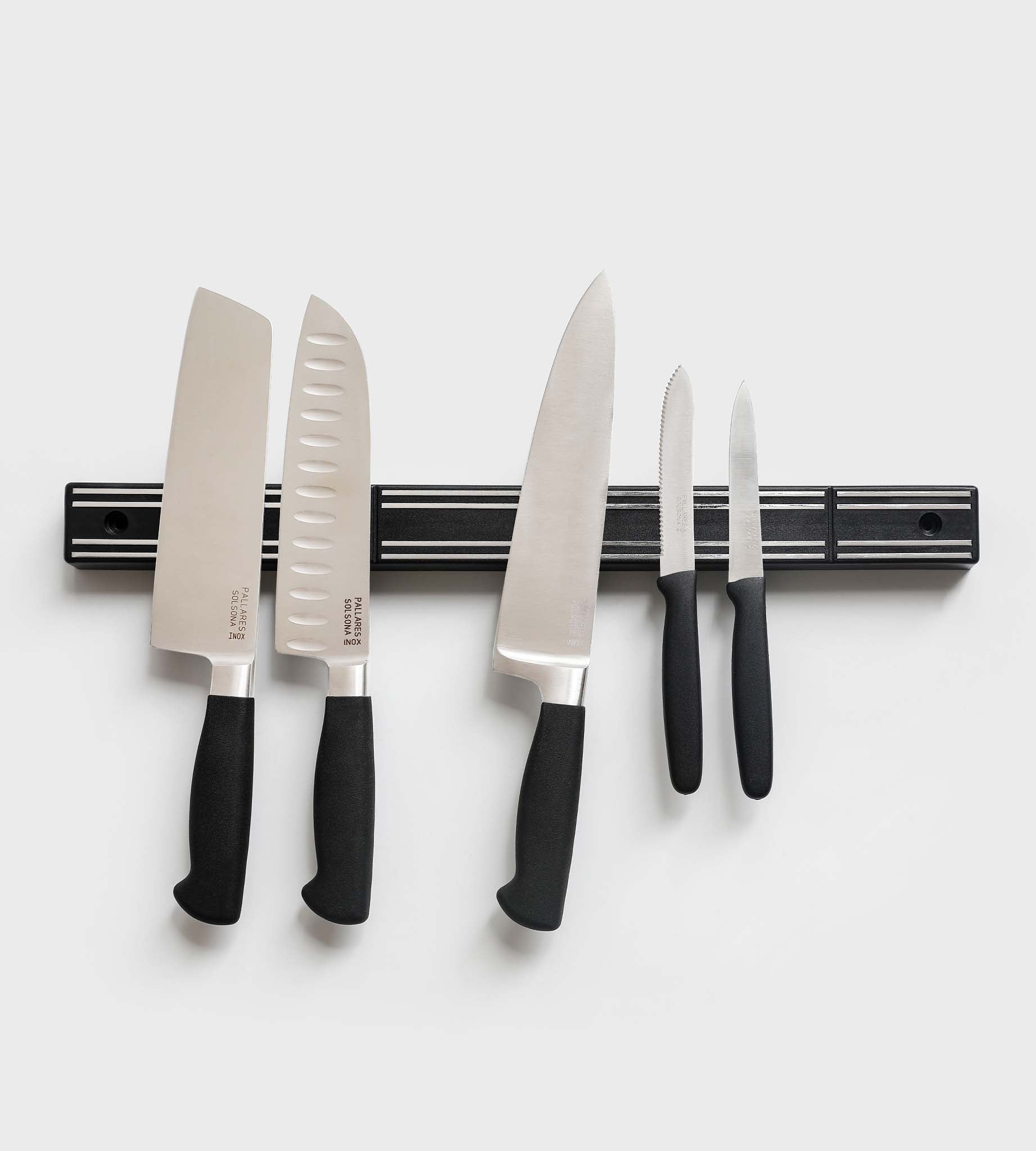 Black Magnetic Knife Rack by Pallares Solsona